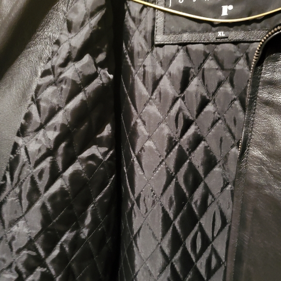 joshua ross | Jackets & Coats | Mens Joshua Ross Black Leather 34 Coat ...